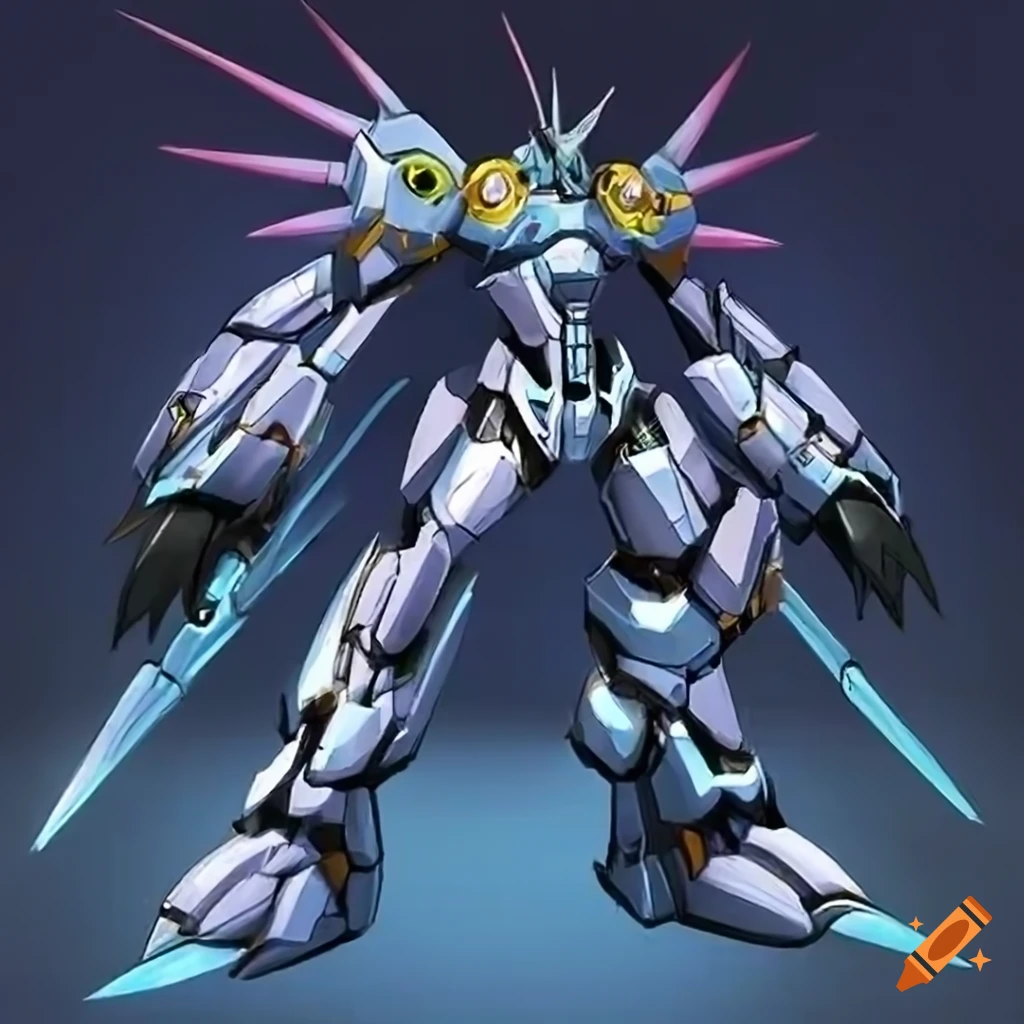 Digimon-inspired anime mecha design on Craiyon