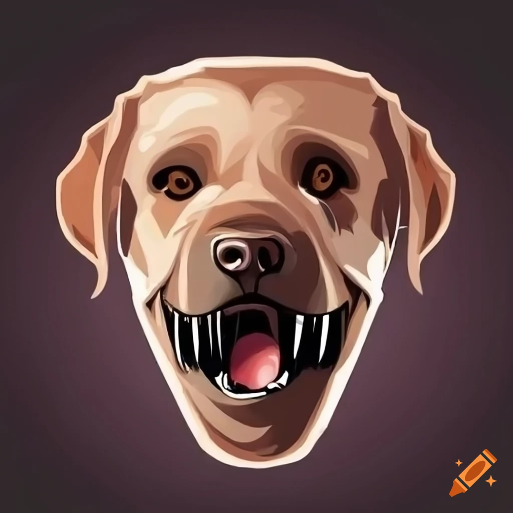 Intimidating American football team logo with a Labrador retriever on ...