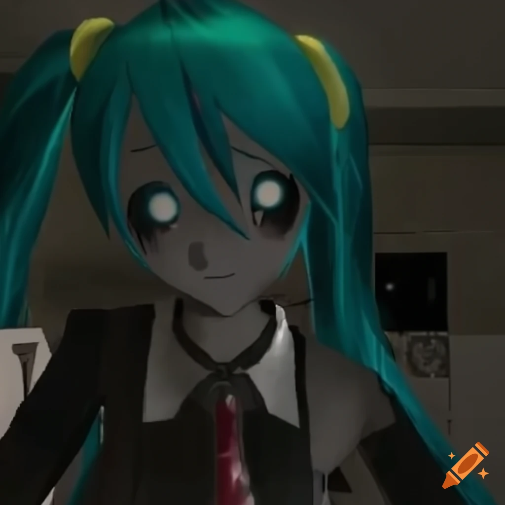 Hatsune miku in scp containment breach on Craiyon