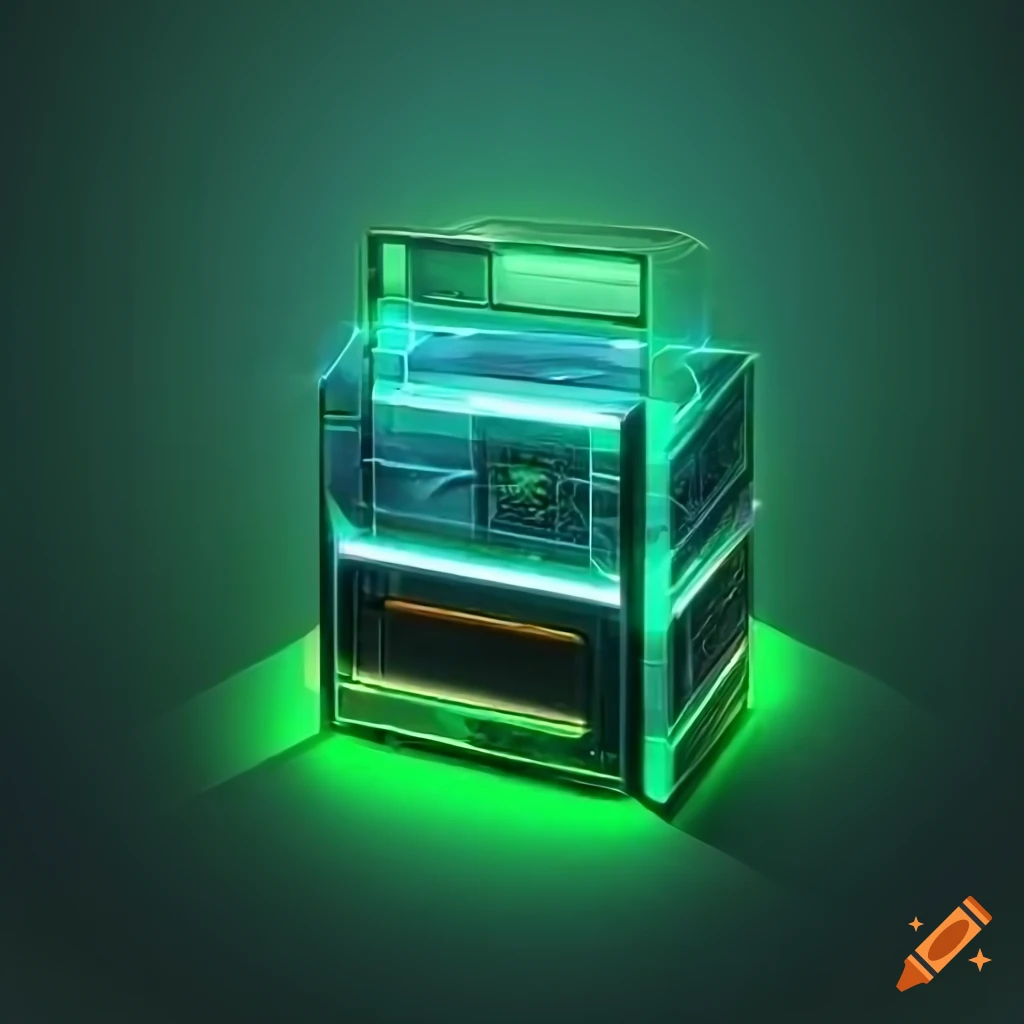 Futuristic music boxes with transparent background on Craiyon