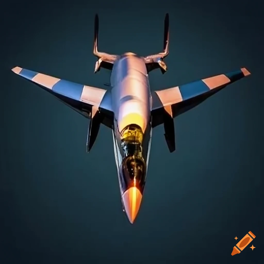 Unique symmetrical jet fighter with focus on front air intake on Craiyon