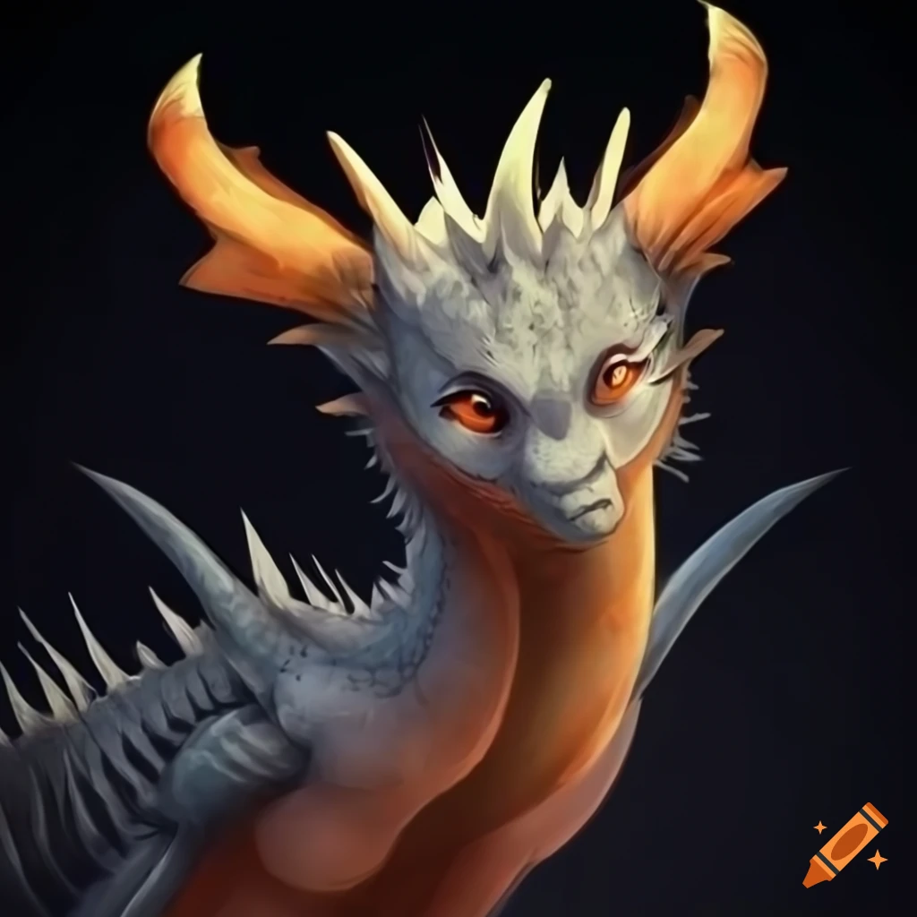 Female dragon with unique features in a fantasy setting on Craiyon