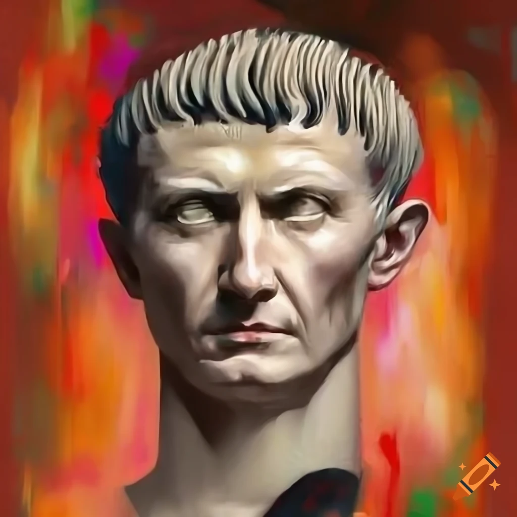 Portrait of julius caesar on a white background on Craiyon