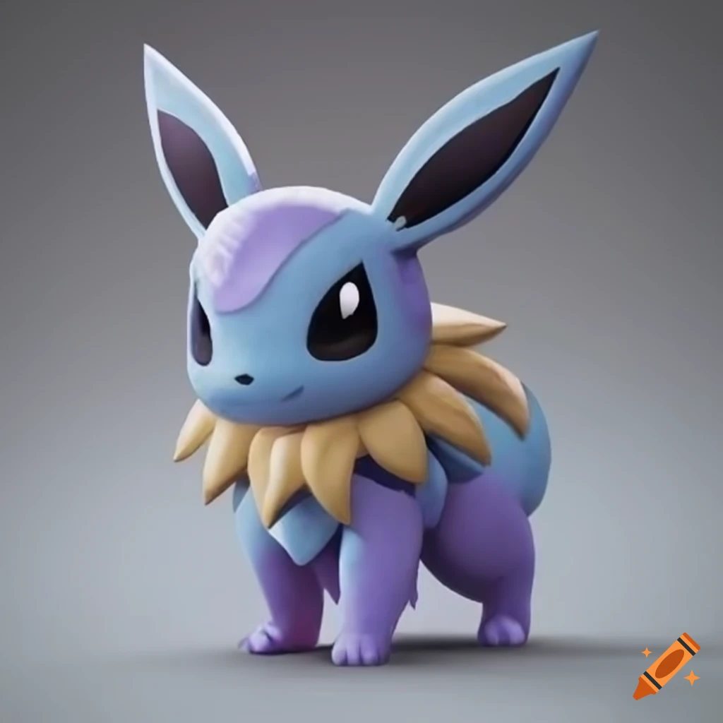 Stone eevee evolution sculpture on Craiyon