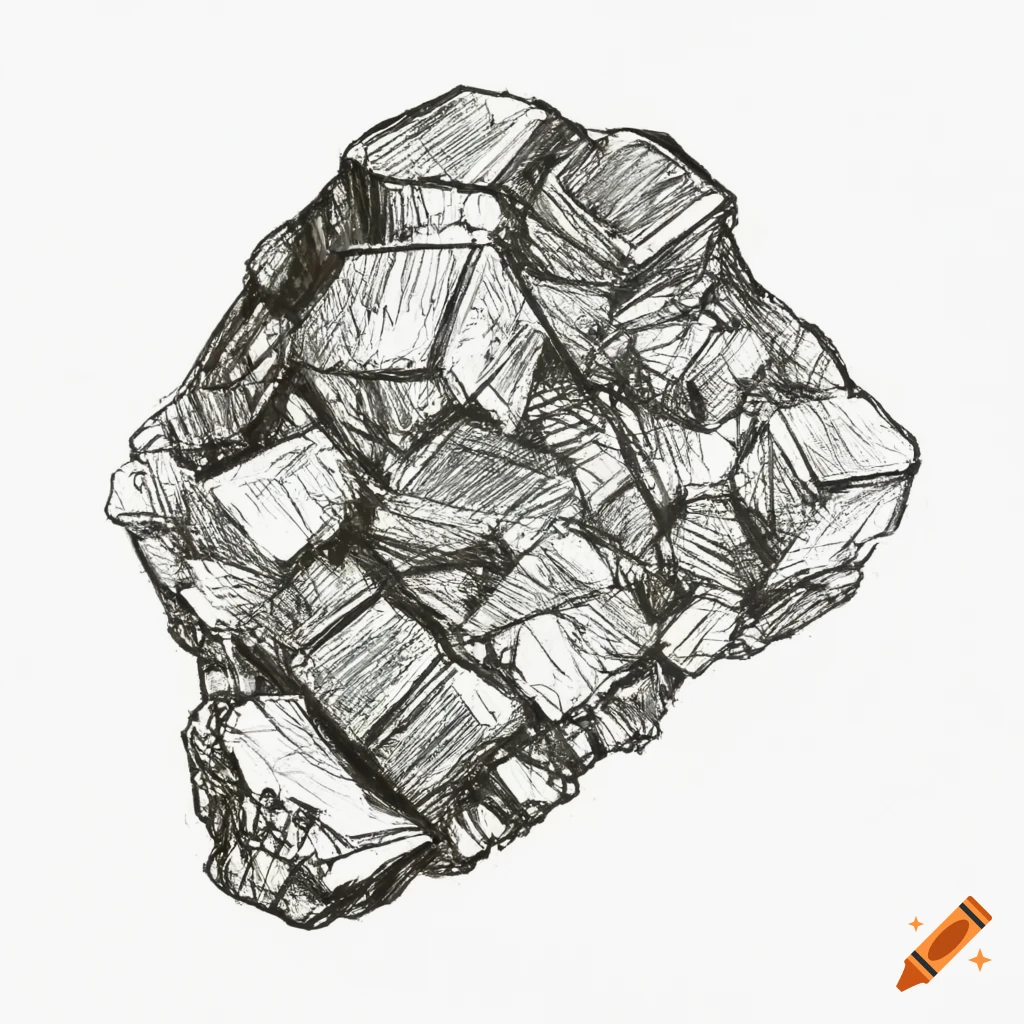 Pyrite mineral close-up on Craiyon