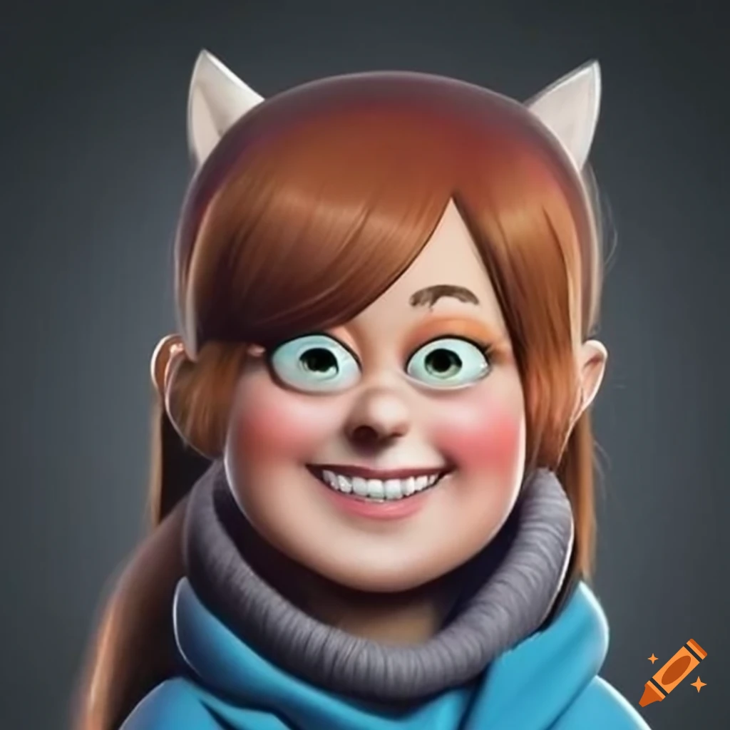 Portrait of mabel pines morphing into a werewolf on Craiyon