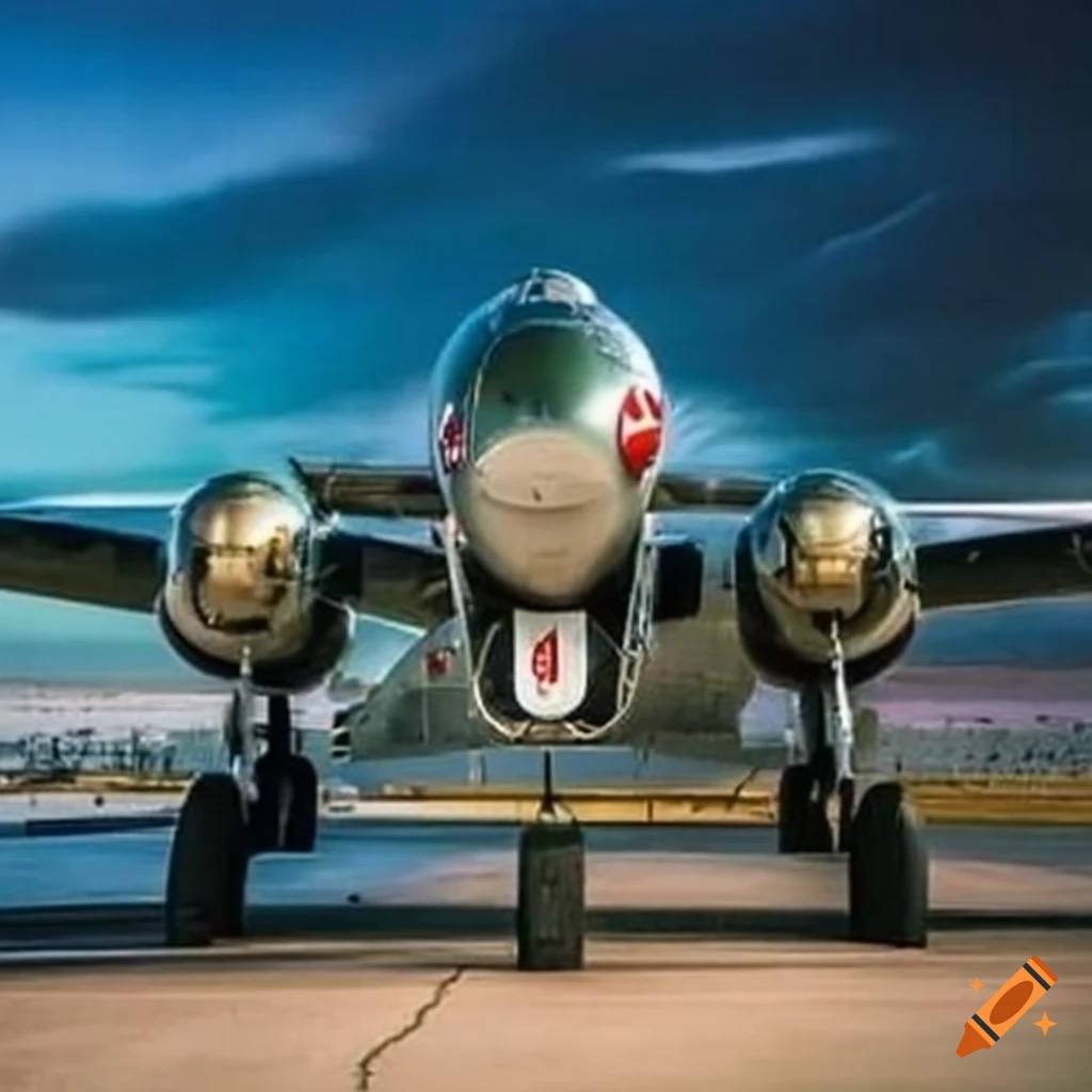 Modified p-38 lightning aircraft with jet engine propellers and modern ...