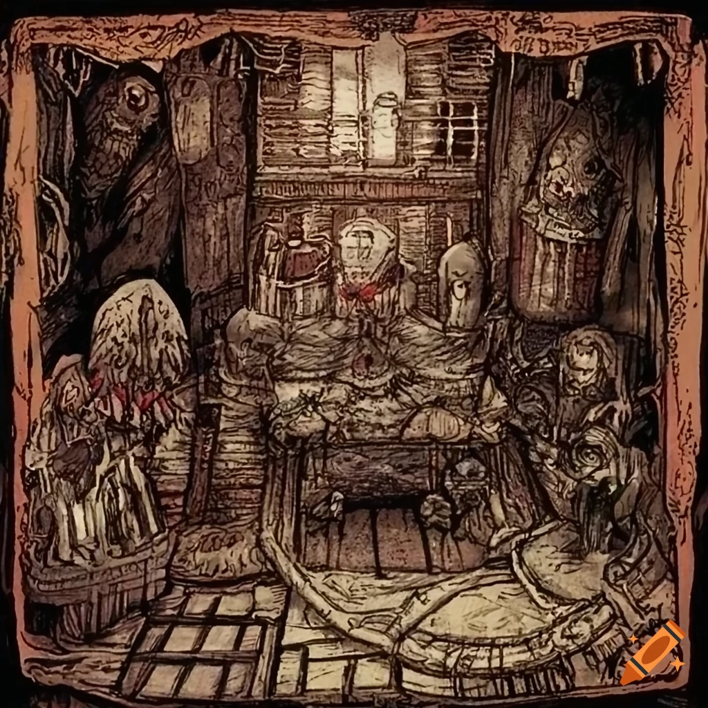 Horror rpg game cover design on Craiyon