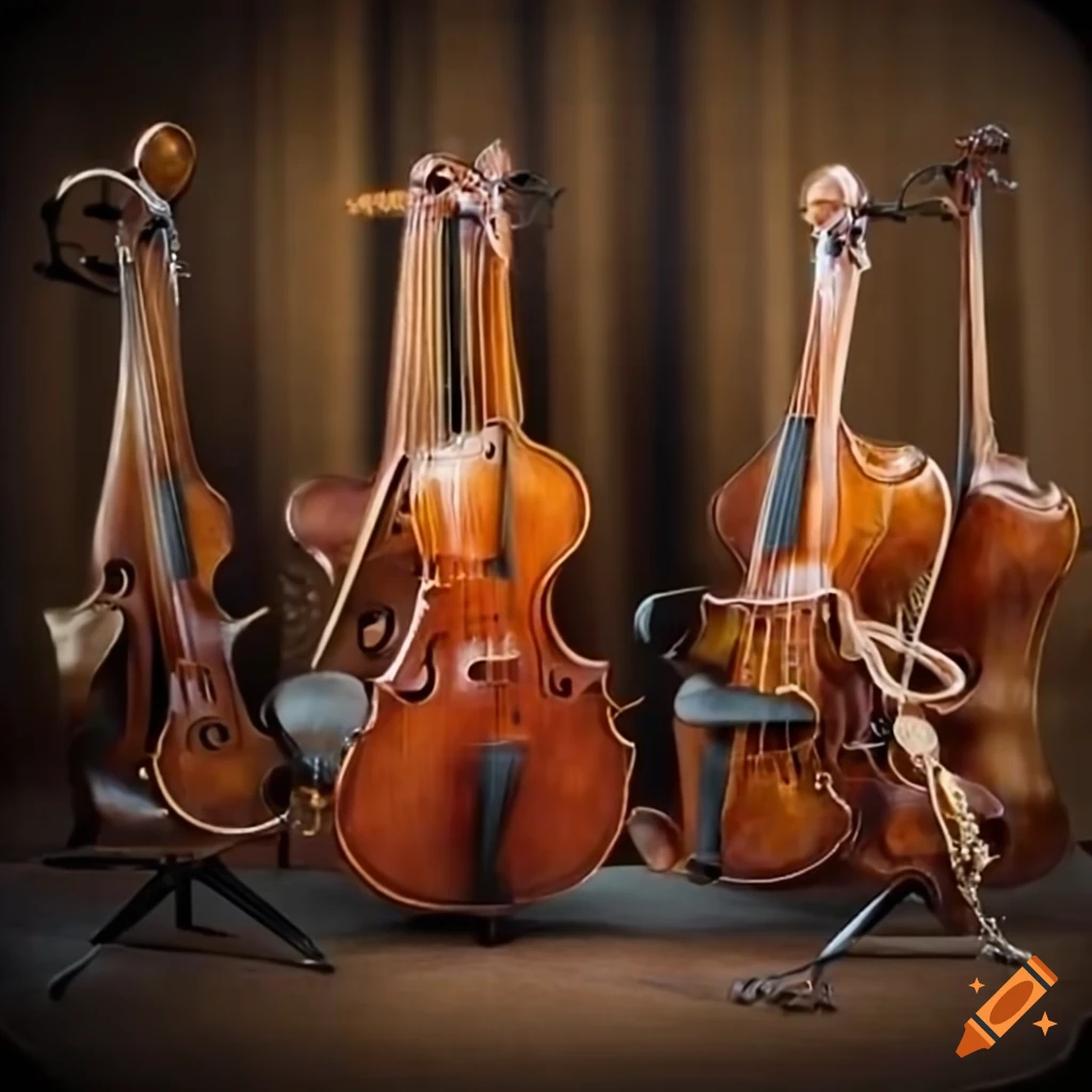 Baroque musical instruments for chamber music on Craiyon