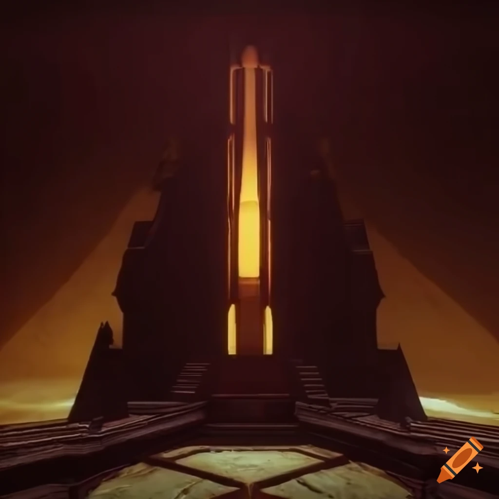 Intricately designed temple interior inspired by destiny 2's darkness ...