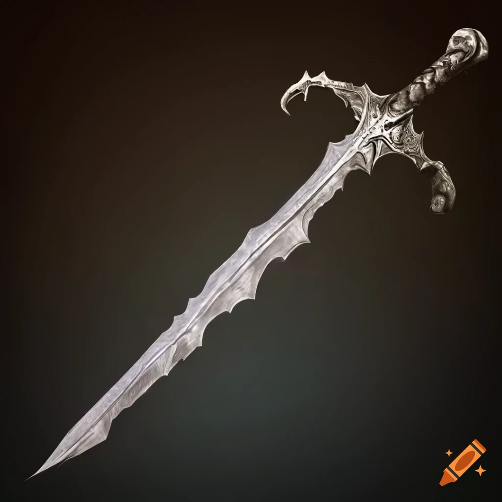 Angelic size-accurate greatsword with intricate white blade on Craiyon