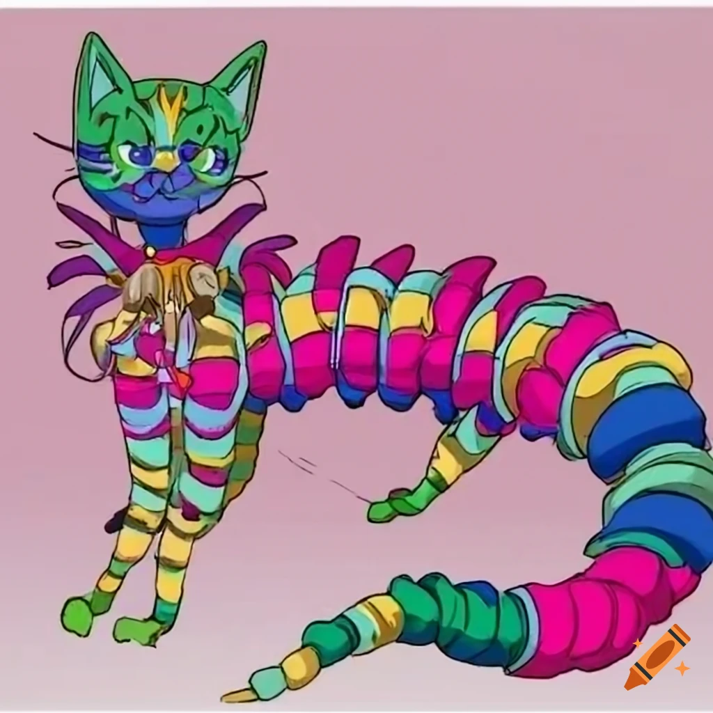 Centipede cat on Craiyon
