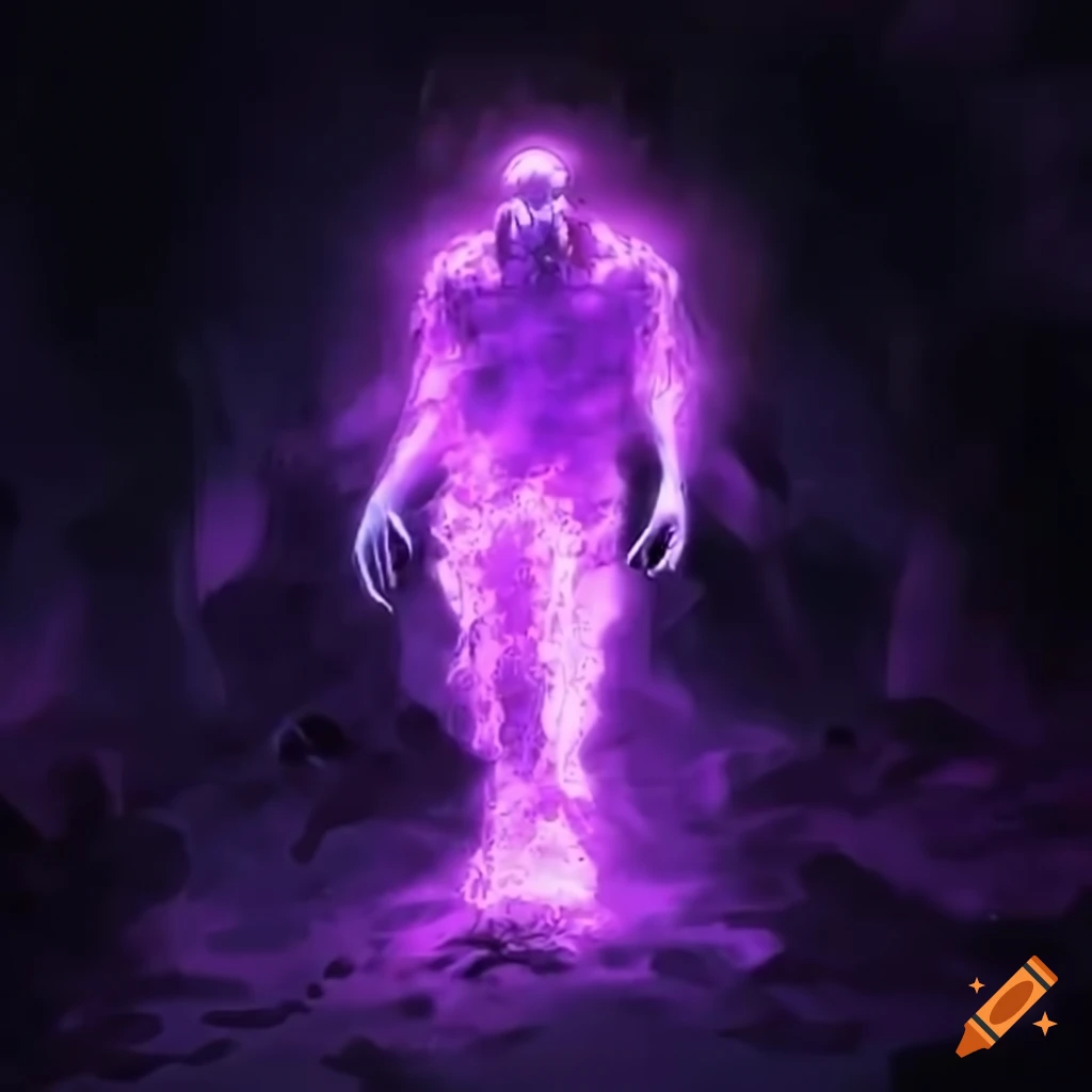Purple energy and light monster inspired by Ordem Paranormal's 'Energy ...