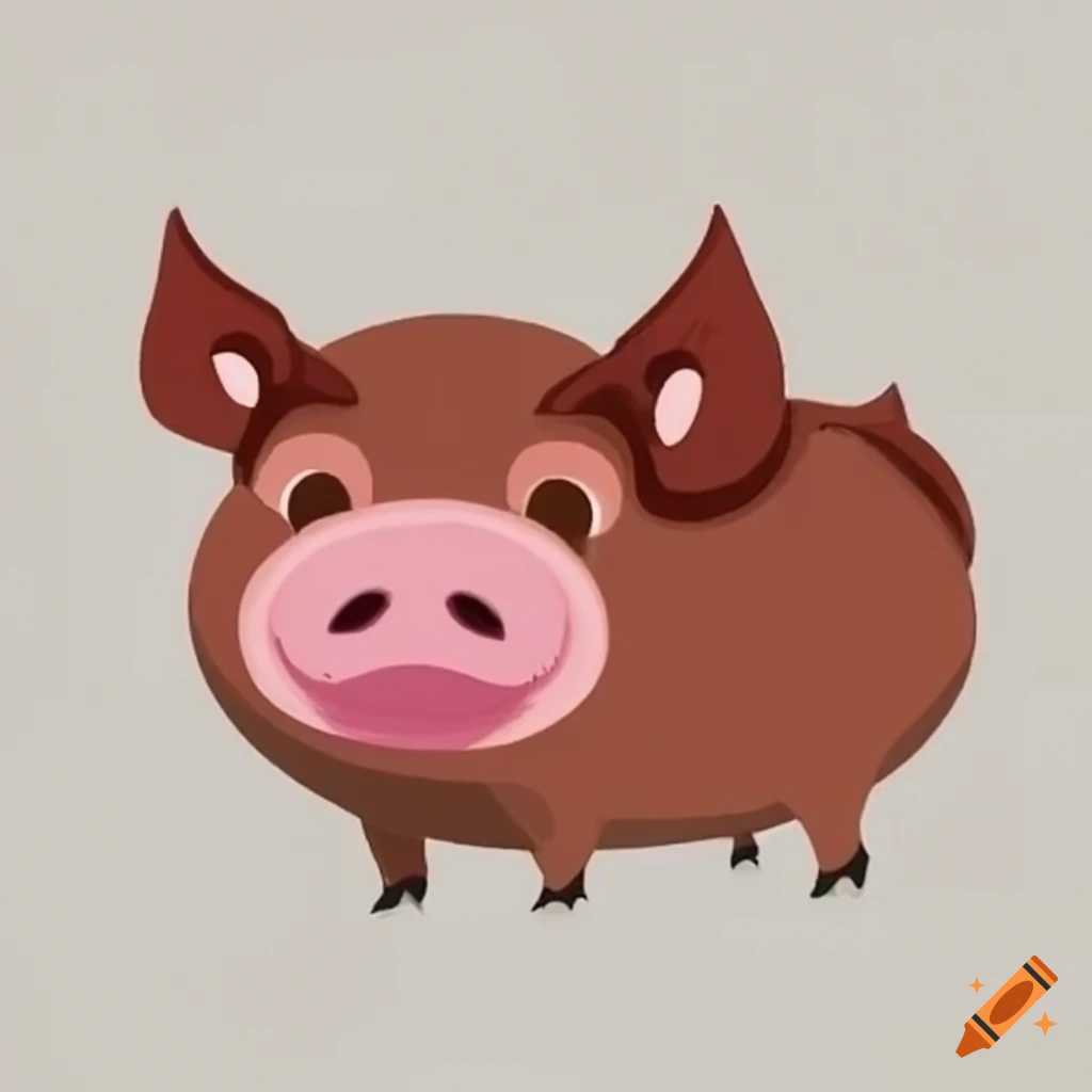 Pig, fox, and cow in a cute animal trio on Craiyon