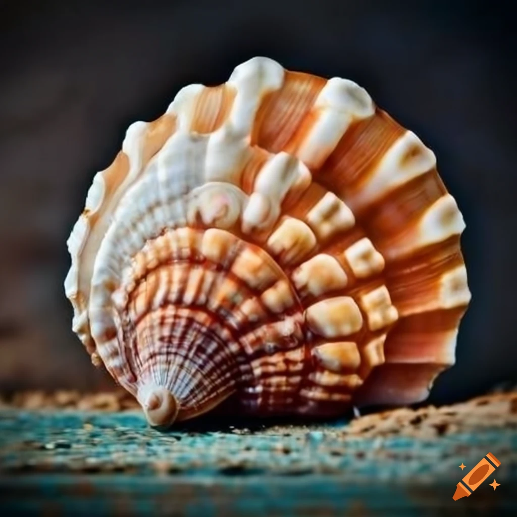 Sea shell art on Craiyon