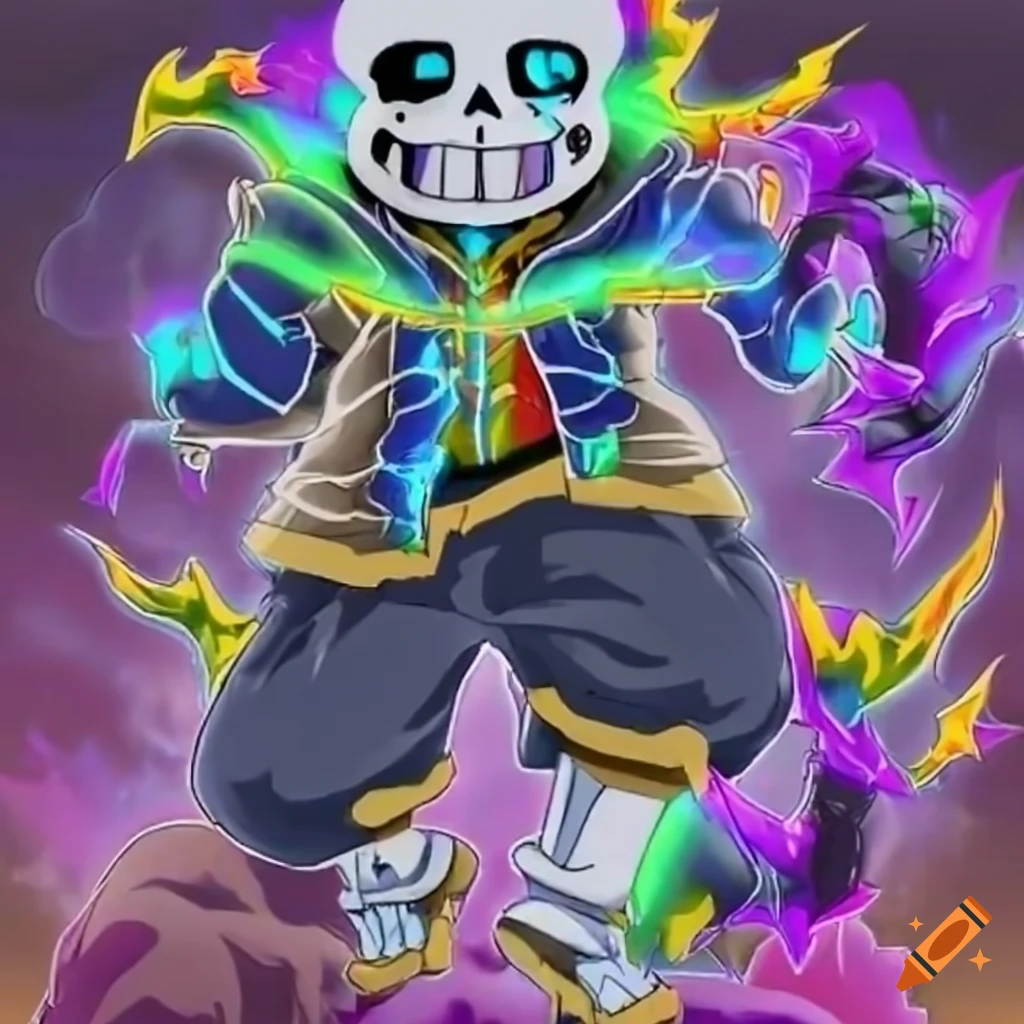 Sans fusion arceus fusion rainbow fusion thunder on Craiyon