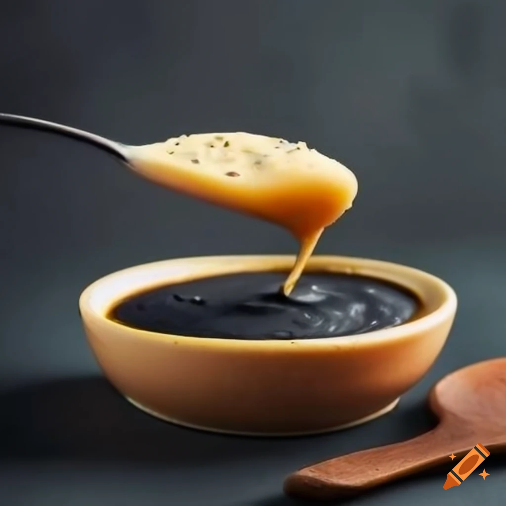 Cheese and black sesame seed sauce on Craiyon