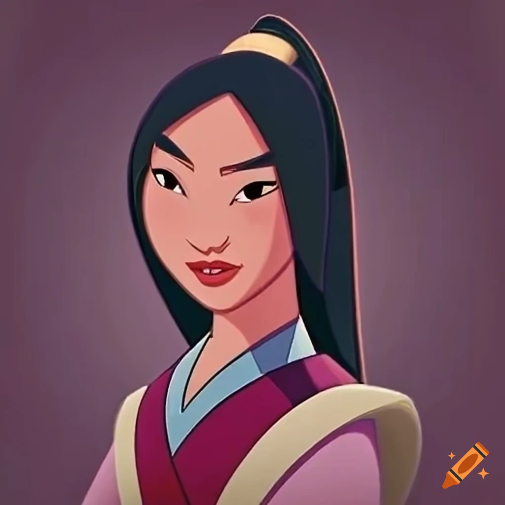 Strong mulan in warrior pose on Craiyon