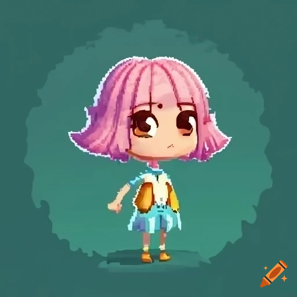 Cute 2d character for botanical garden game on Craiyon