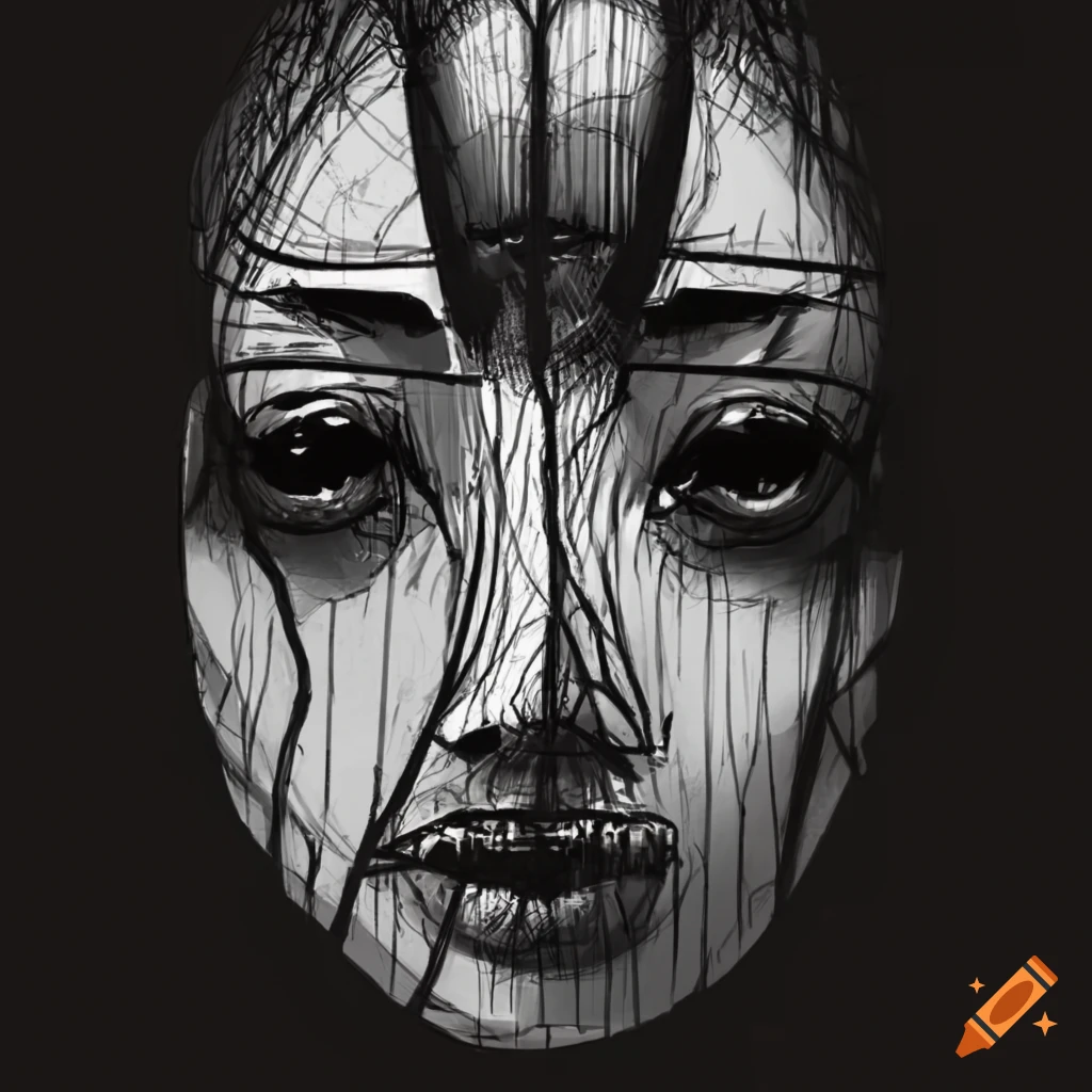 Artwork by tsutomu nihei focusing on eyes on Craiyon