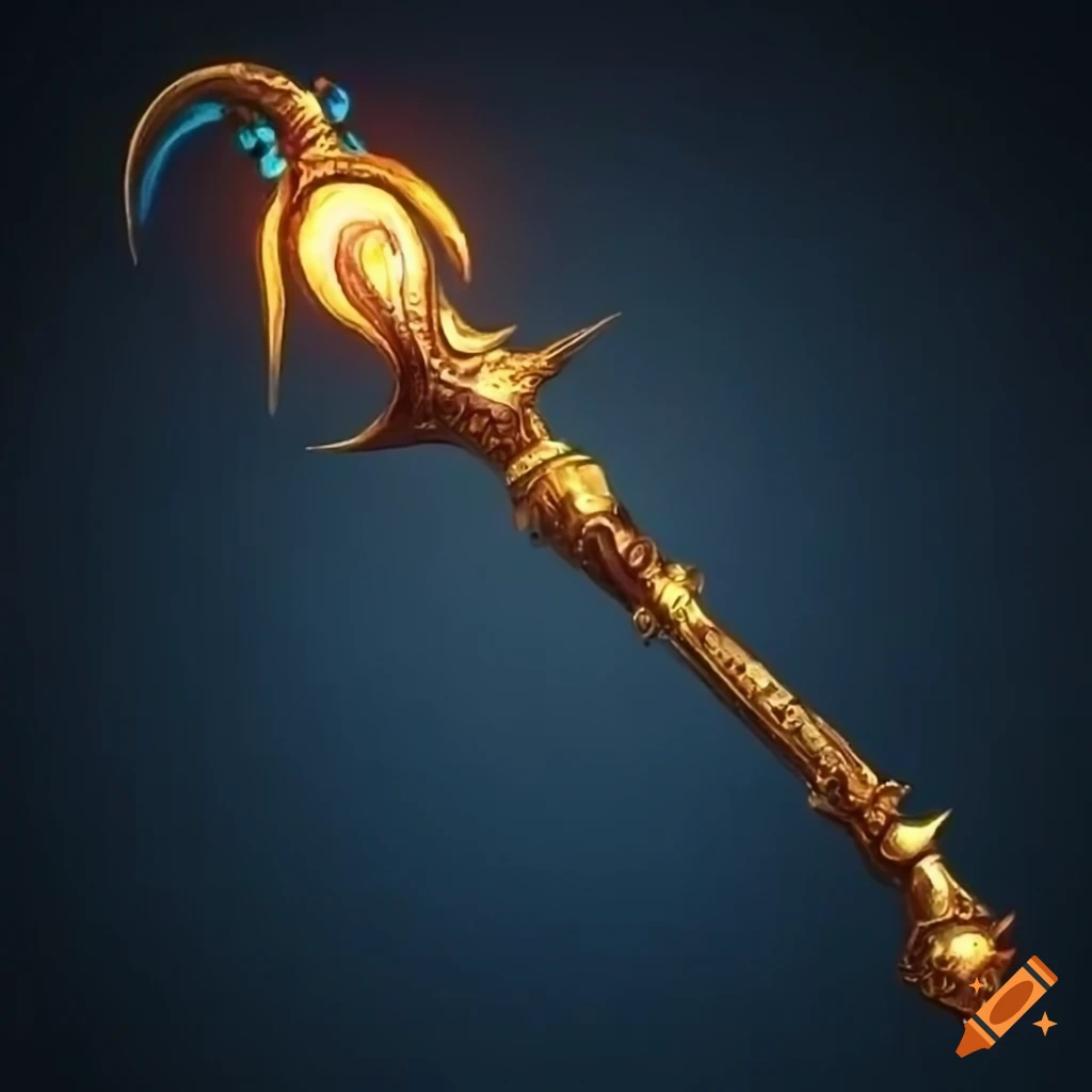 Sceptre of ra measuring approximately 18 inches in frame on Craiyon