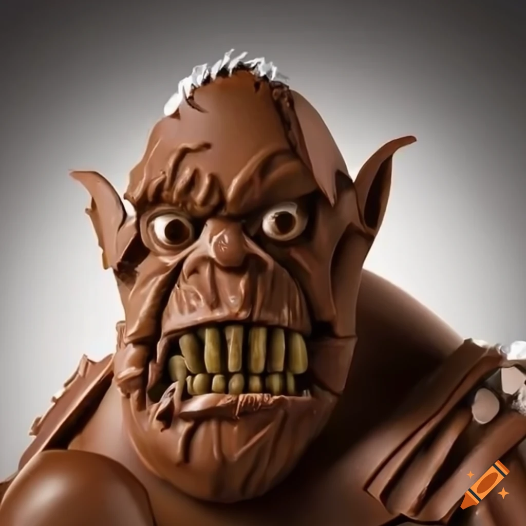 Orc made of chocolate on Craiyon