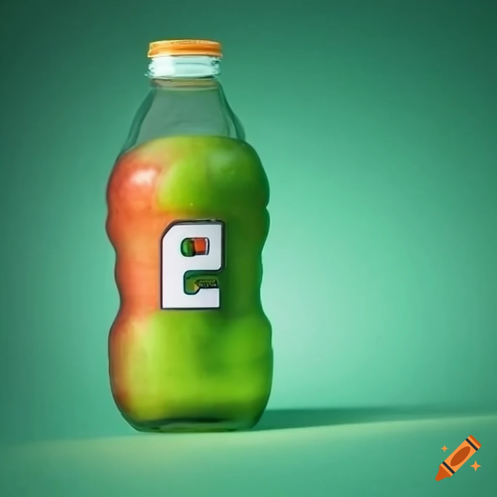 Refreshing apple slice in a Gatorade bottle on Craiyon