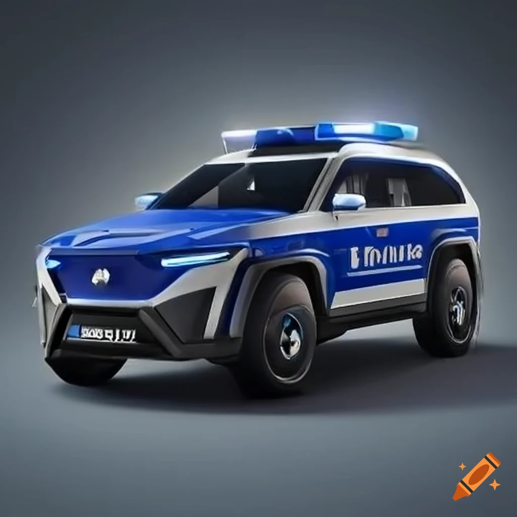 French police futuristic suv on Craiyon