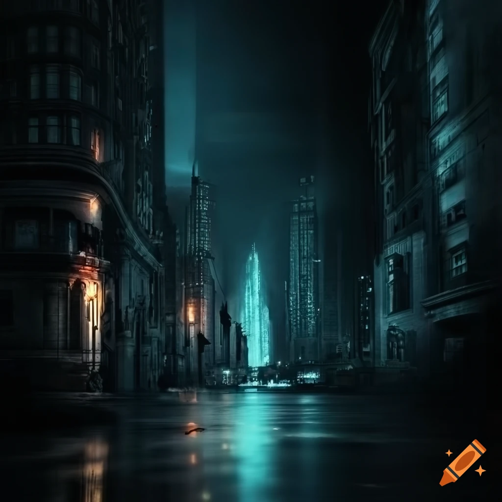 Dark surreal cityscape inspired by inception on Craiyon