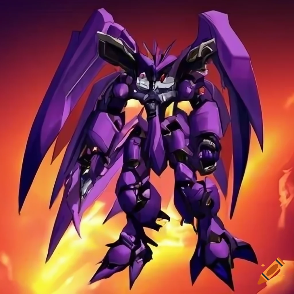 Digimon-style anime mecha on Craiyon