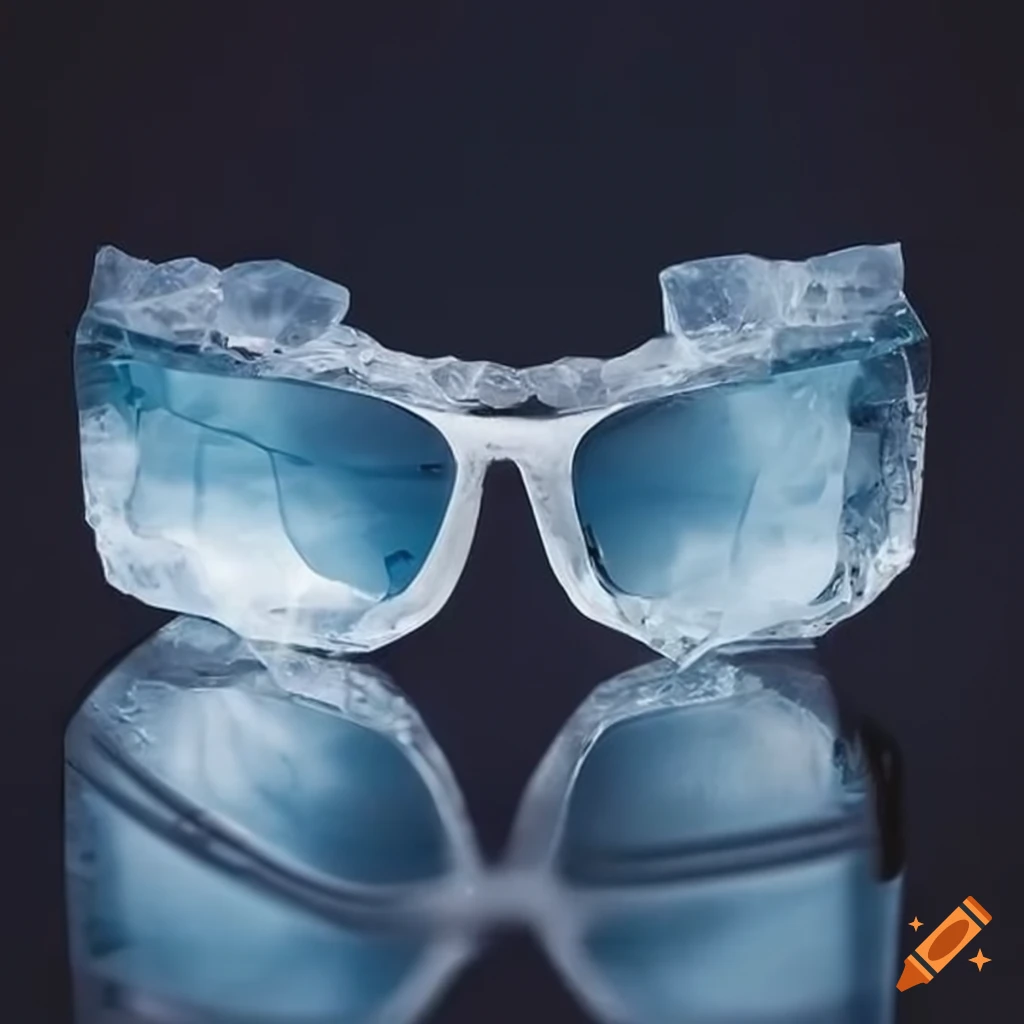 Ice block sunglasses on Craiyon