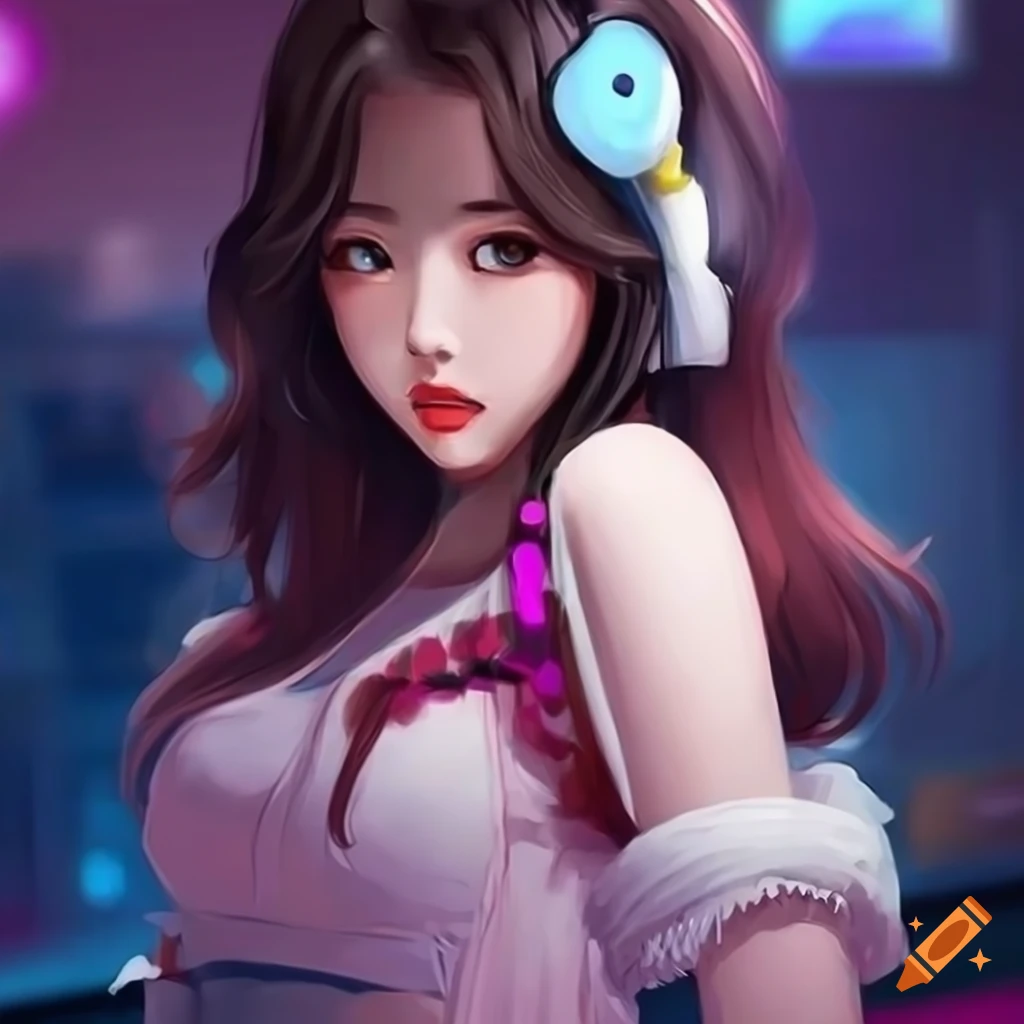 Beautiful cute korean game girl on Craiyon
