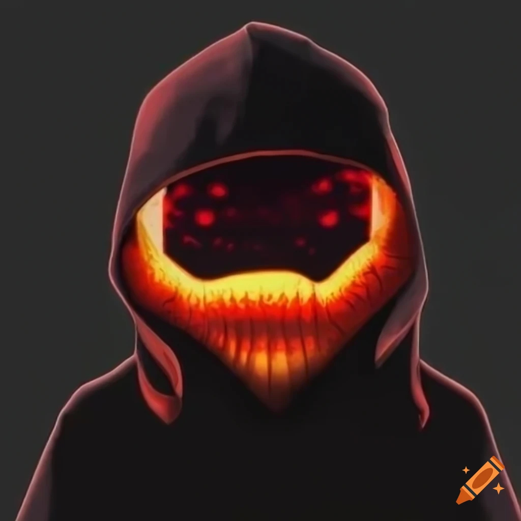 Epic dark red, yellow, and black phone profile picture with a hooded ...