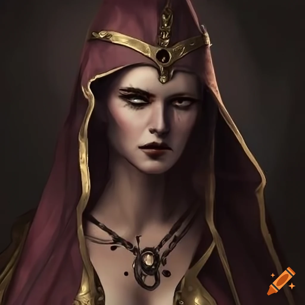 Ataecina: A deity symbolizing night and dark forces, holding a moon ...