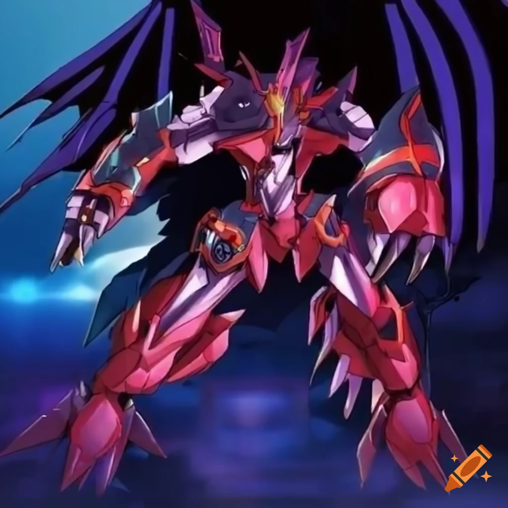 Anime mecha inspired by digimon style on Craiyon