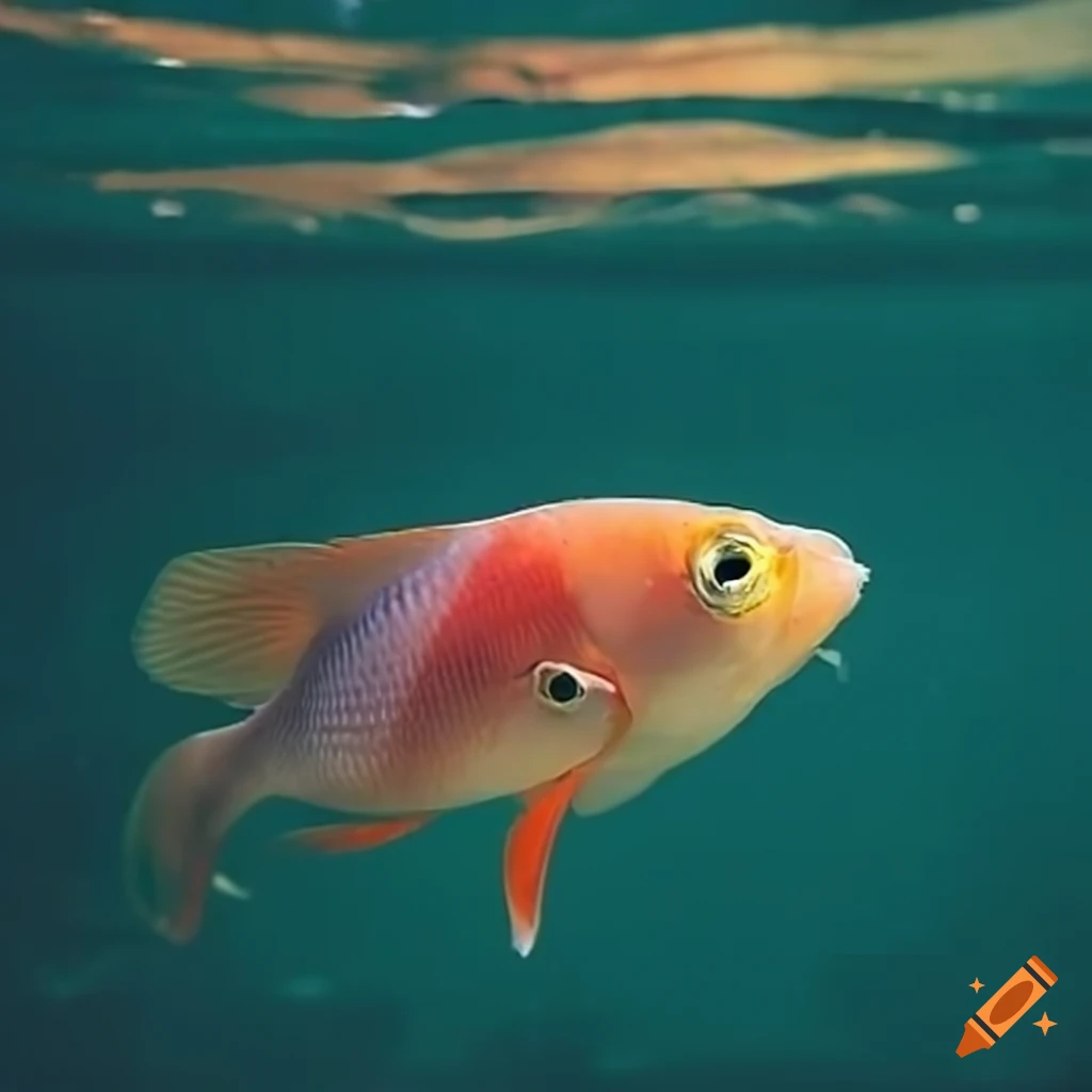 Colorful fish swimming under the ice on Craiyon