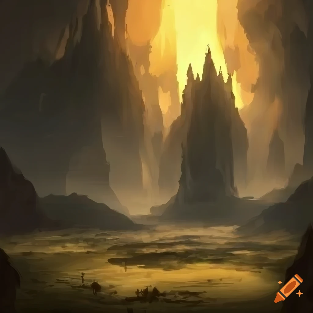 Epic fantasy landscape on Craiyon