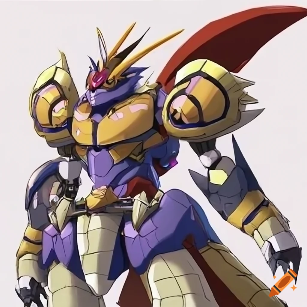 Anime mecha inspired by digimon style on Craiyon