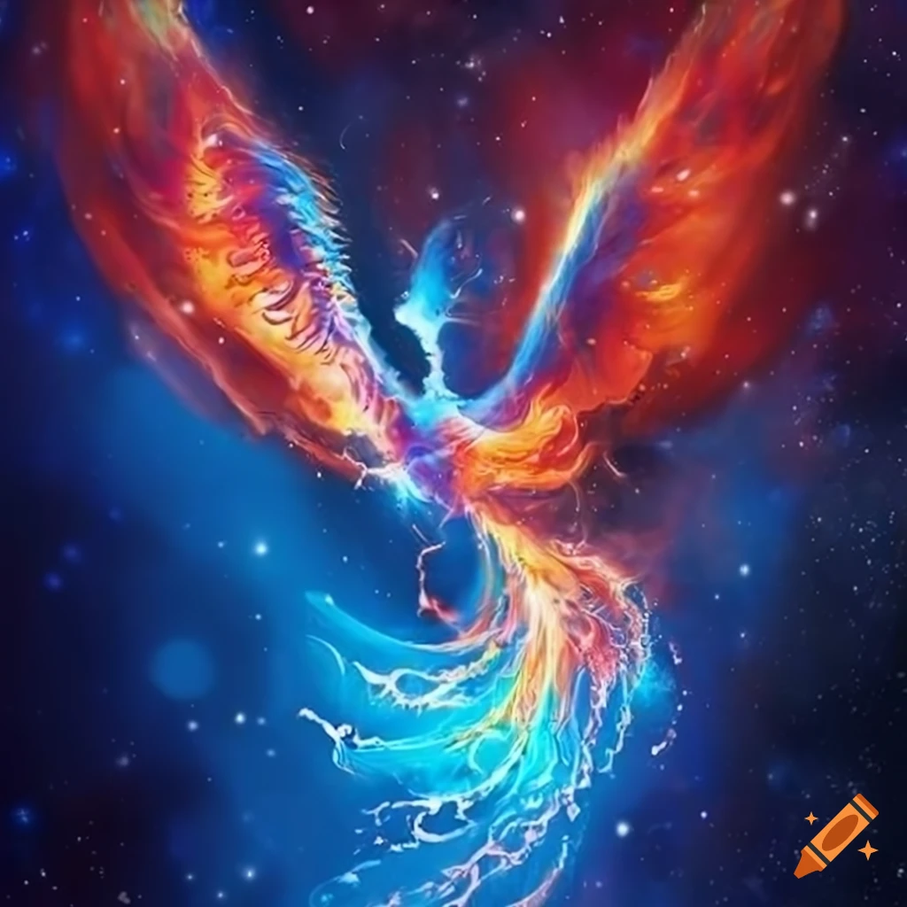 Abstract art depicting planets in a space time paradox with a fiery ...