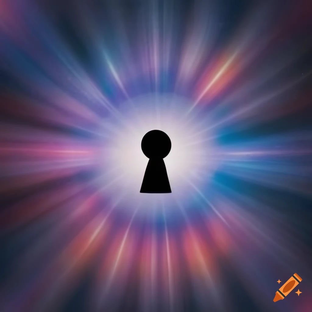 Keyhole into another reality with planets in the background on Craiyon