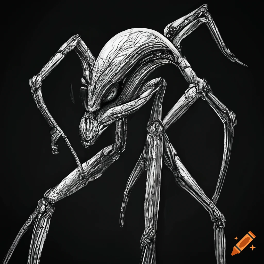 Robot spider alien titan on Craiyon