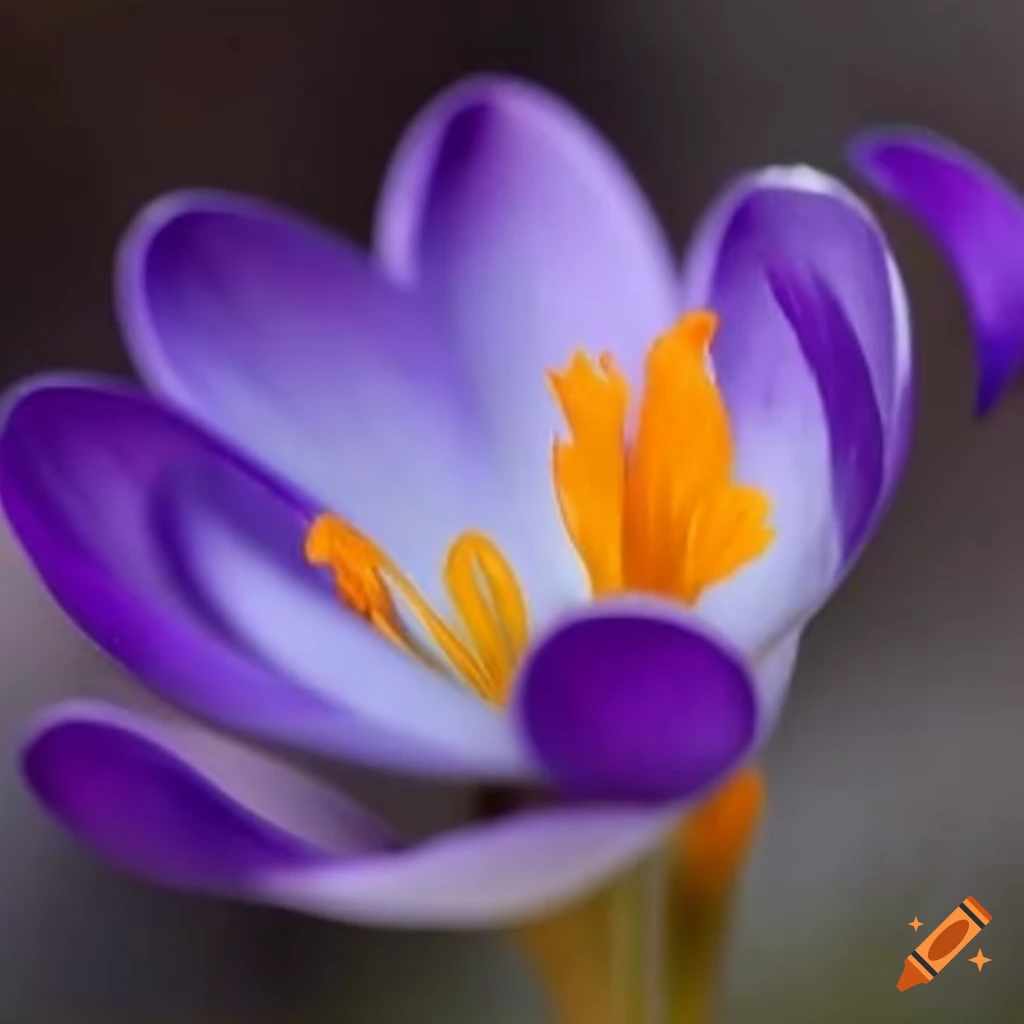 Open crocus sativus flower in full bloom on Craiyon