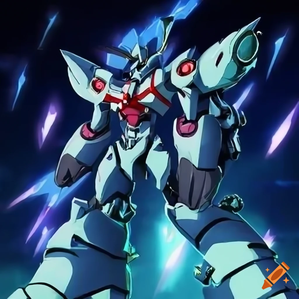 Digimon-style animated mecha design on Craiyon