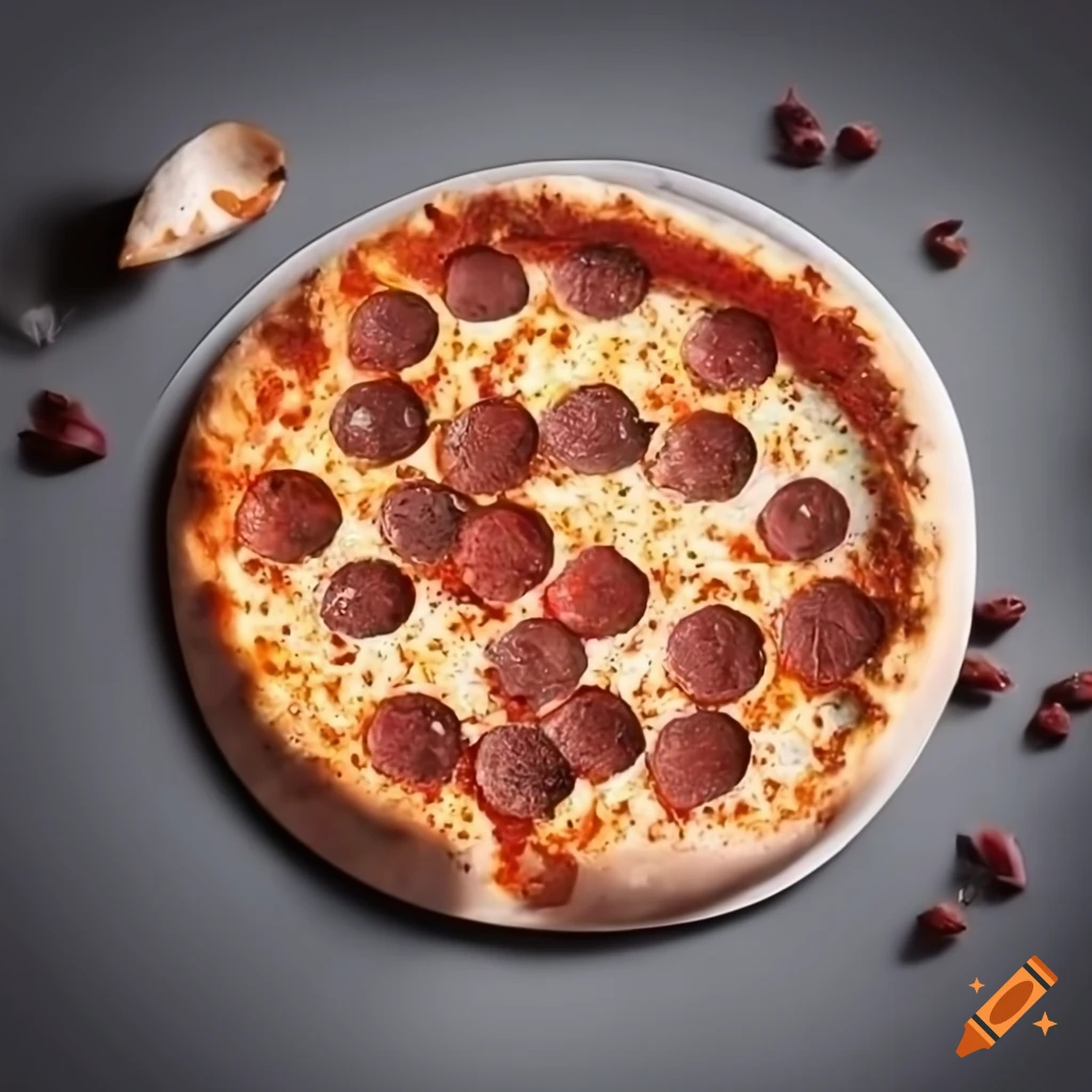 Cheesy pizza on Craiyon