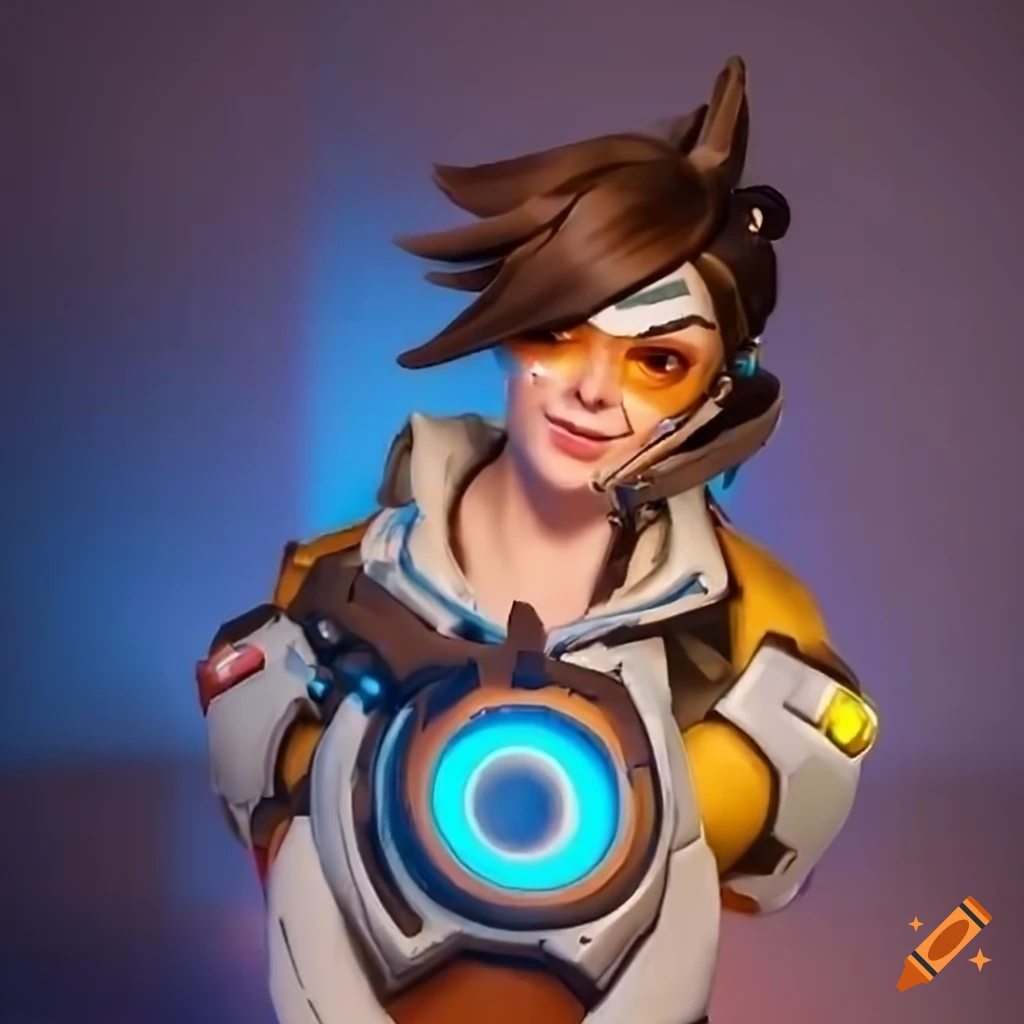 Tracer character from overwatch on Craiyon