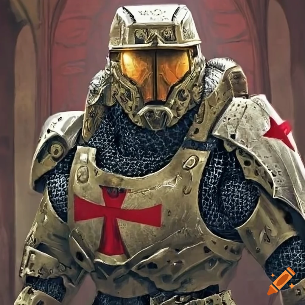 Knights templar master chief on Craiyon