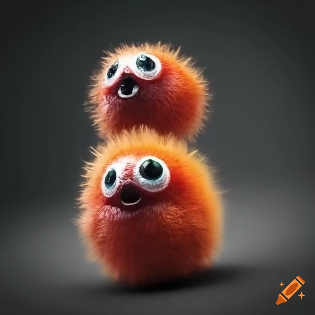 Sentient fuzz ball creature on Craiyon