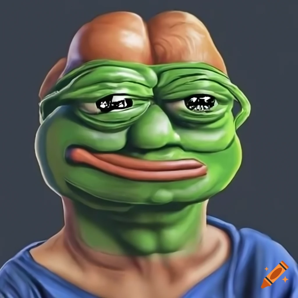 Hyper realistic detailed pepe meme on Craiyon