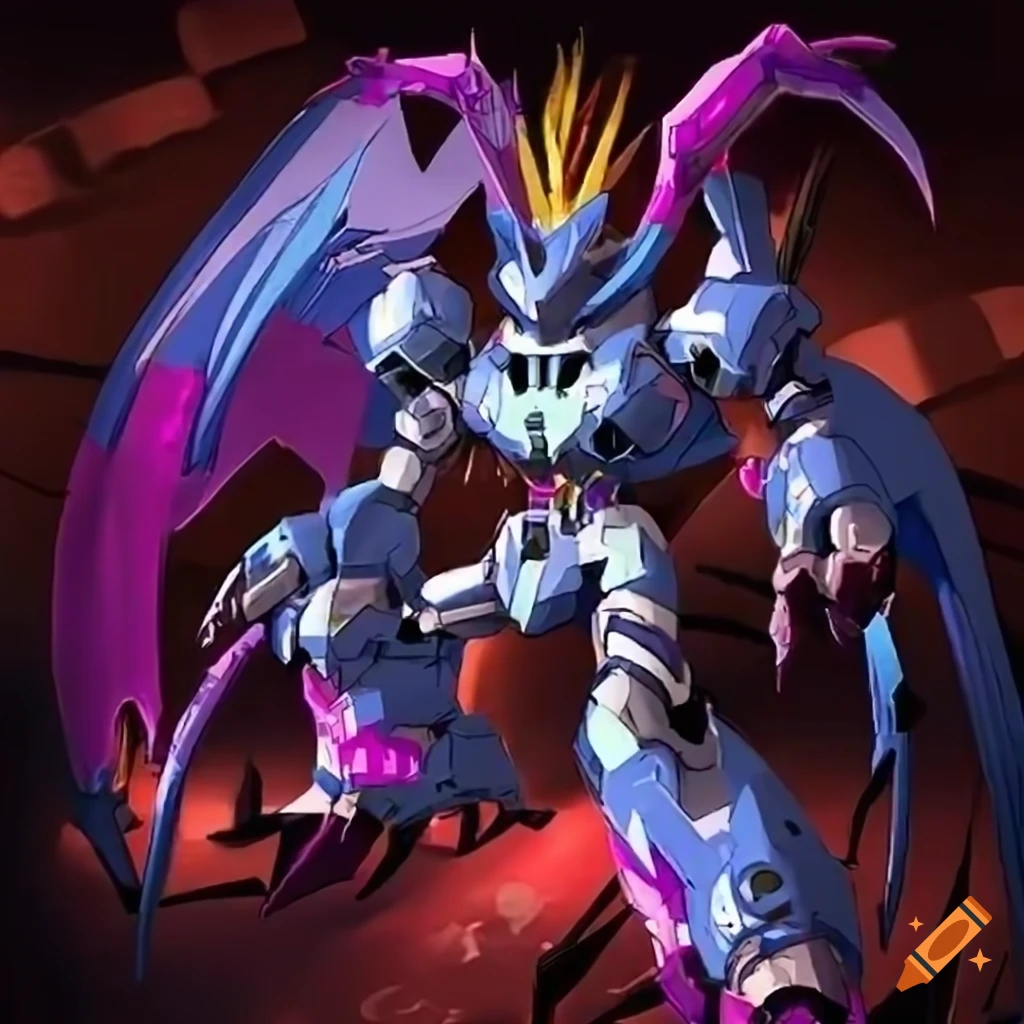 Anime mecha inspired by digimon style on Craiyon