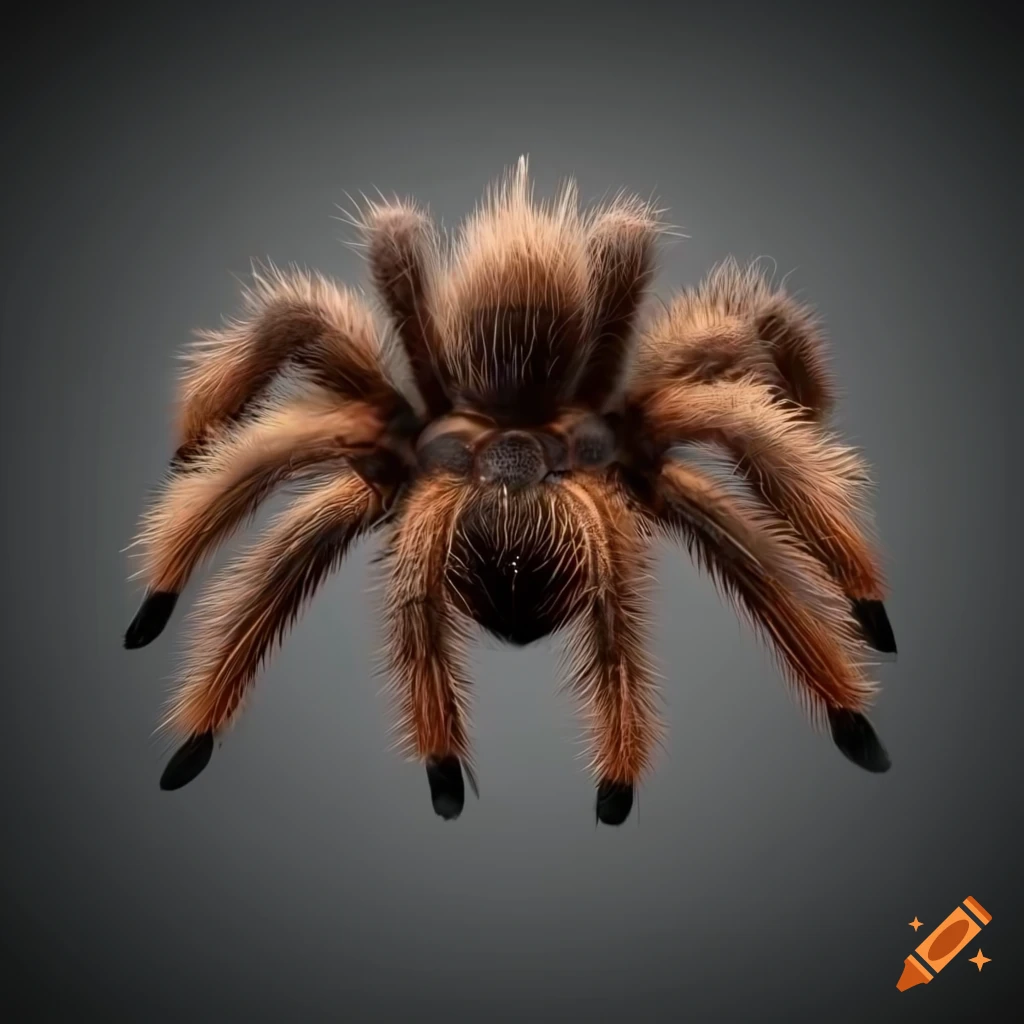 Highly detailed 3d model of a hairy tarantula on its web on Craiyon